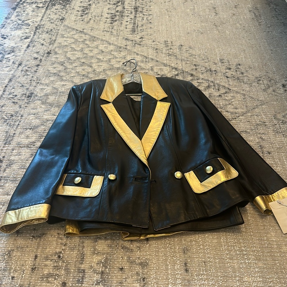 Vintage Matching Leather Jacket And Skirts (2) - Gem